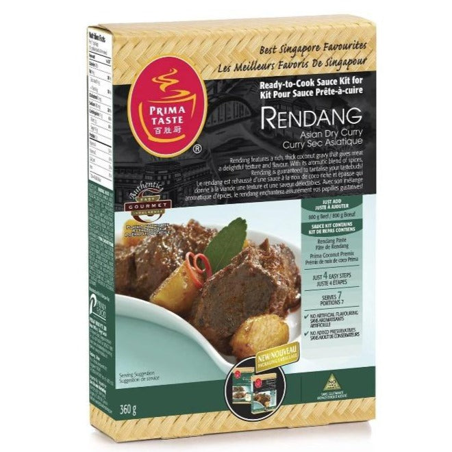 Prima Taste Rendang Asian Dry Curry Ready to Cook Sauce Kit 12.7 Oz (3 ...