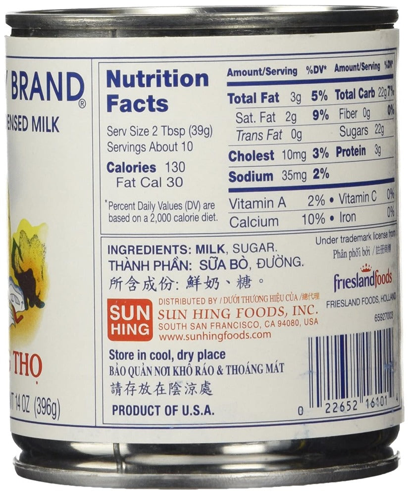 Longevity Brand Sweetened Sua Ong Tho Condensed Milk 寿星公炼奶14 Oz (397 g ...