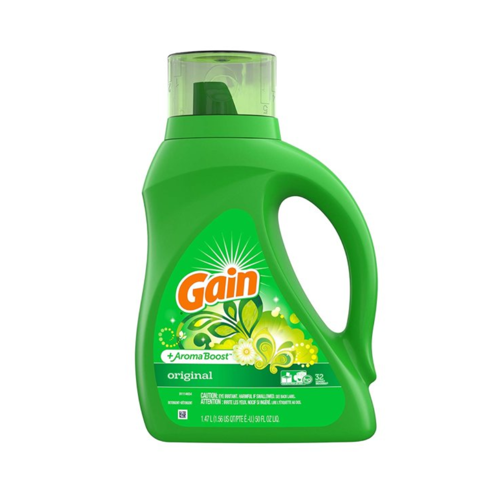 GAIN Detergent Aroma Boost Original 32 Loads 1.47 L (1.56 US QT) 50 FL ...
