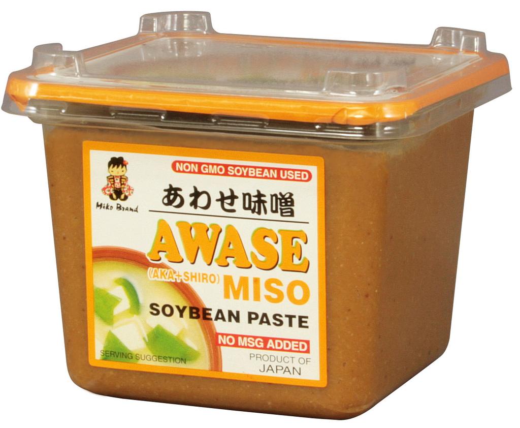 Miko Brand Awase (AKA + Shiro) Soybean Paste Miso 17.8 Oz (1.1LB) (500 ...