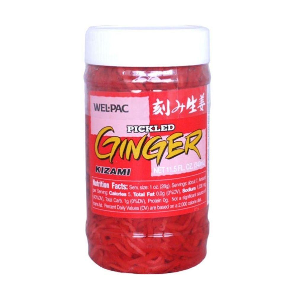 Wel-Pac Kizami Pickled Ginger Sliced 11.5 FL Oz (340 mL) - 刻廾生姜 11.5 O ...