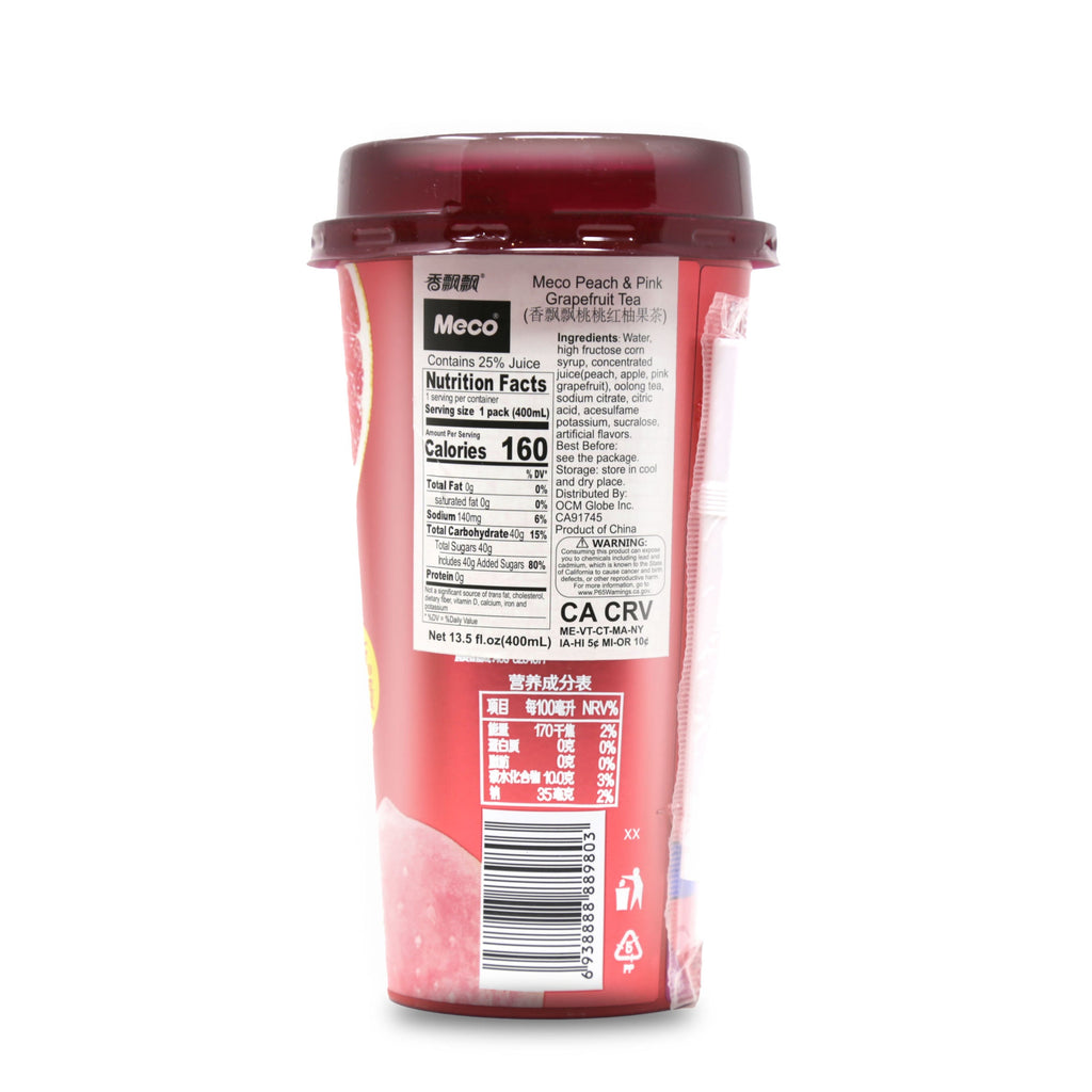 Meco Peach & Pink Grapefruit Tea 13.5 FL Oz (400 mL) – CoCo Fresh Mart