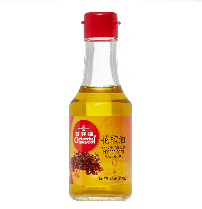 Oriental Mascot Sichuan Red Pepper Corn Oil 5 FL Oz (150mL) - 吉祥花椒油 ...
