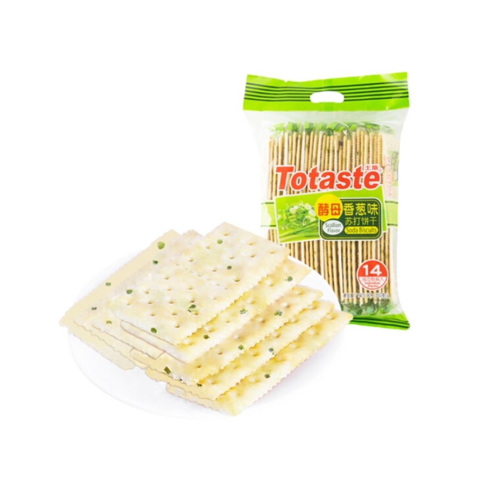 Totaste Scallion Flavor Soda Biscuits 12.32 Oz (350 g) - 士斯香葱苏打饼干 ...