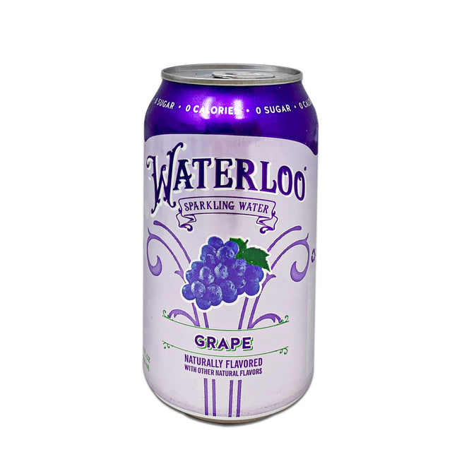 WATERLOO Sparkling Water in Grape Flavored Soda, 355mL (12 fl oz ...