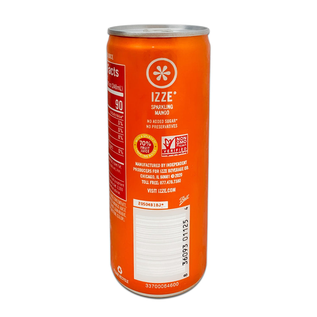 IZZE Sparkling Juice in Mango Flavored Soda, 248mL (8.4 fl oz) – CoCo ...